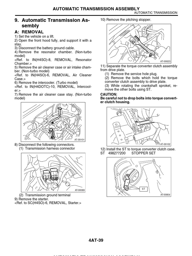 Automatic Transmission Assembly | PDF | Transmission (Mechanics ...