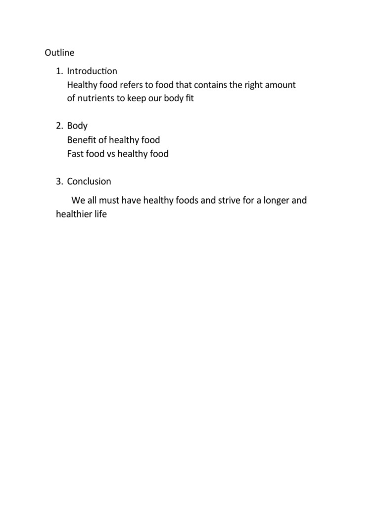 Outline | Download Free PDF | Healthy Diet | Foods