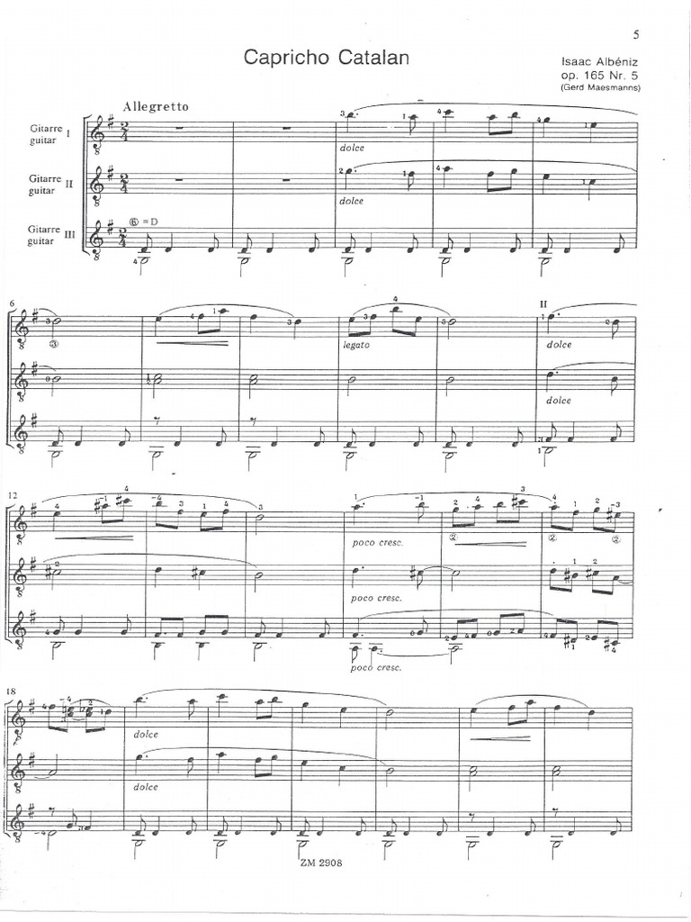 Capricho Catalan For Guitar Trio | PDF