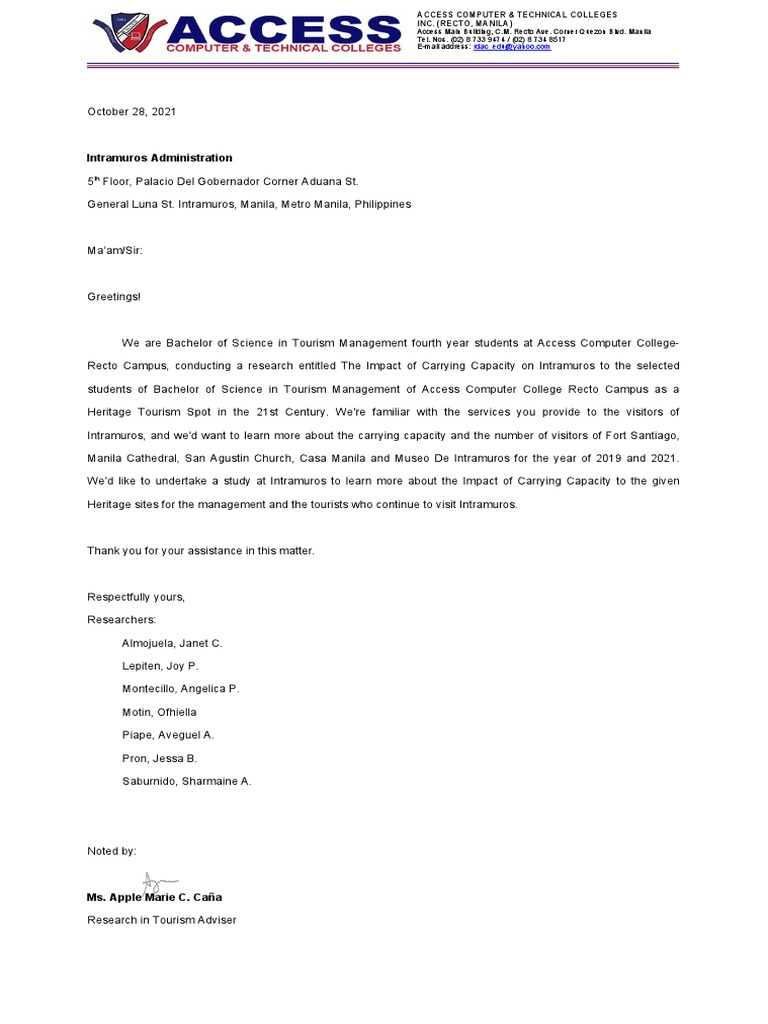 Request Letter | PDF