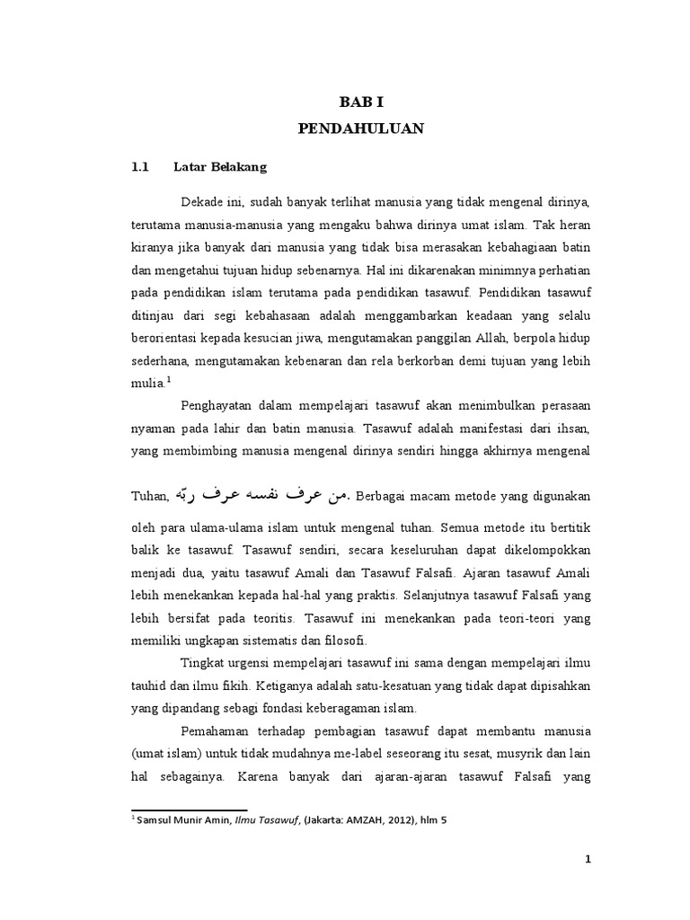 Tasawuf Falsafi: Pengertian dan Tokoh | PDF