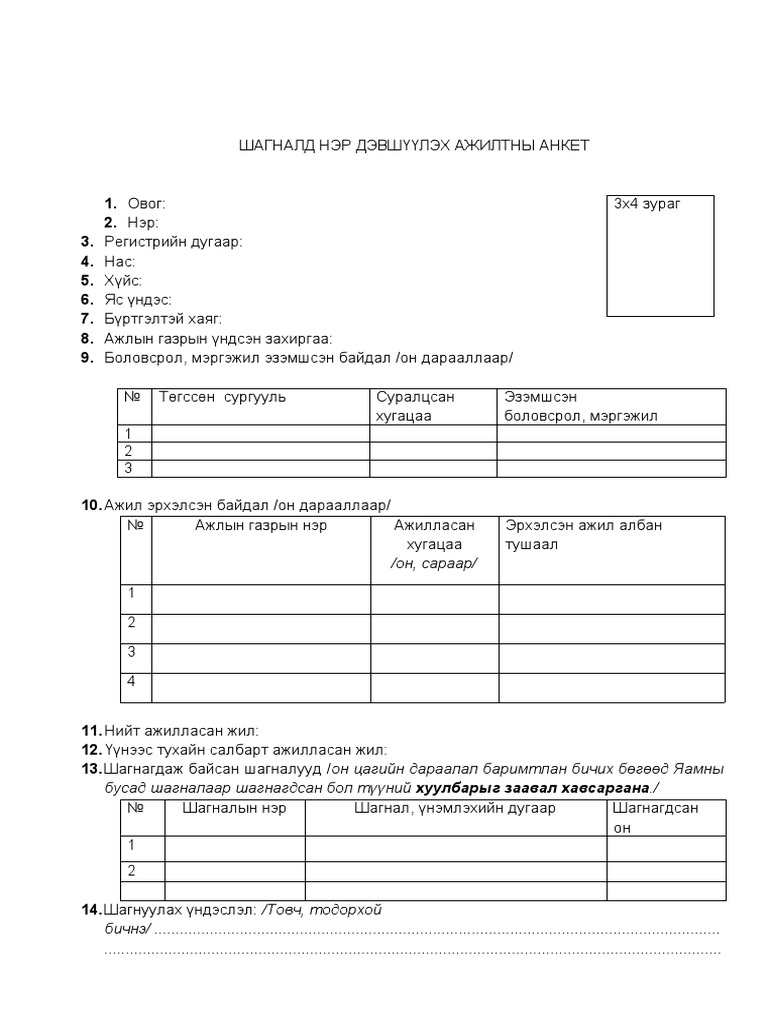 Award Anket | PDF