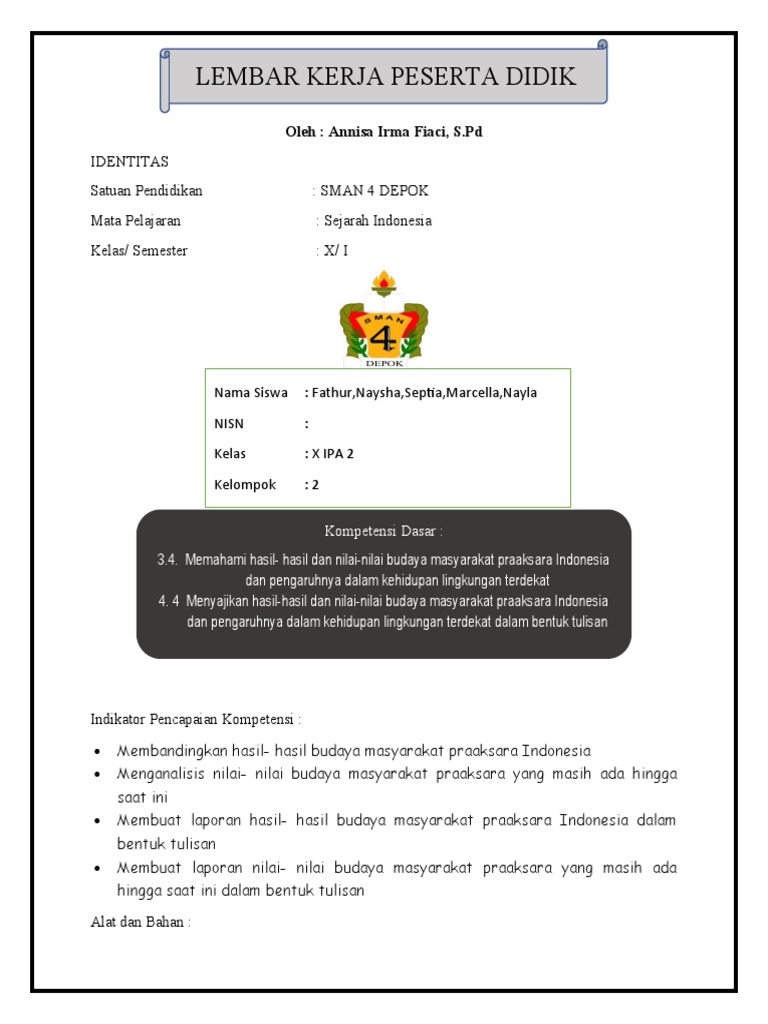 LKPD PPL 2 (Kelompok 2) | PDF