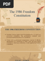 The 1986 Freedom Constitution and The 1987 Constitution | PDF