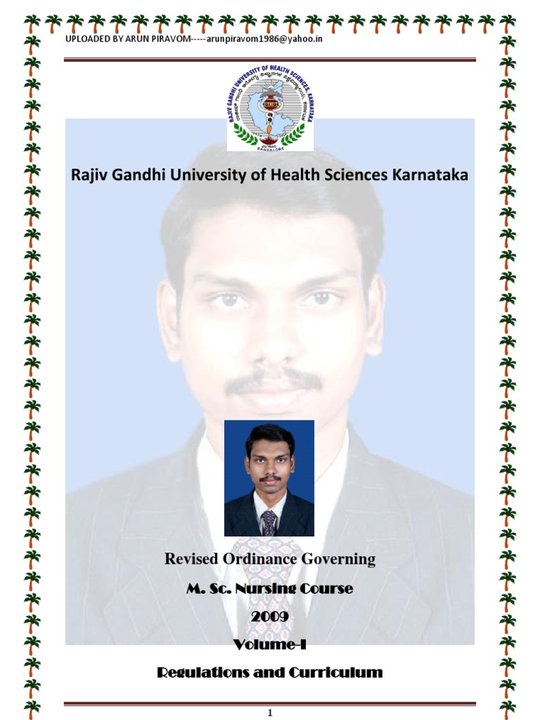 MSC Nursing RGUHS Syllabus | PDF | Nursing | Postgraduate Education