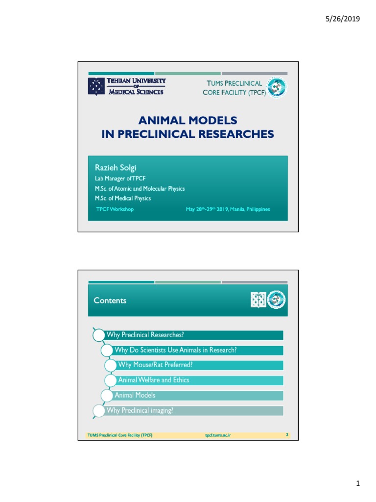 2 Animal Models in Preclinical Researches | PDF | Model Organism ...