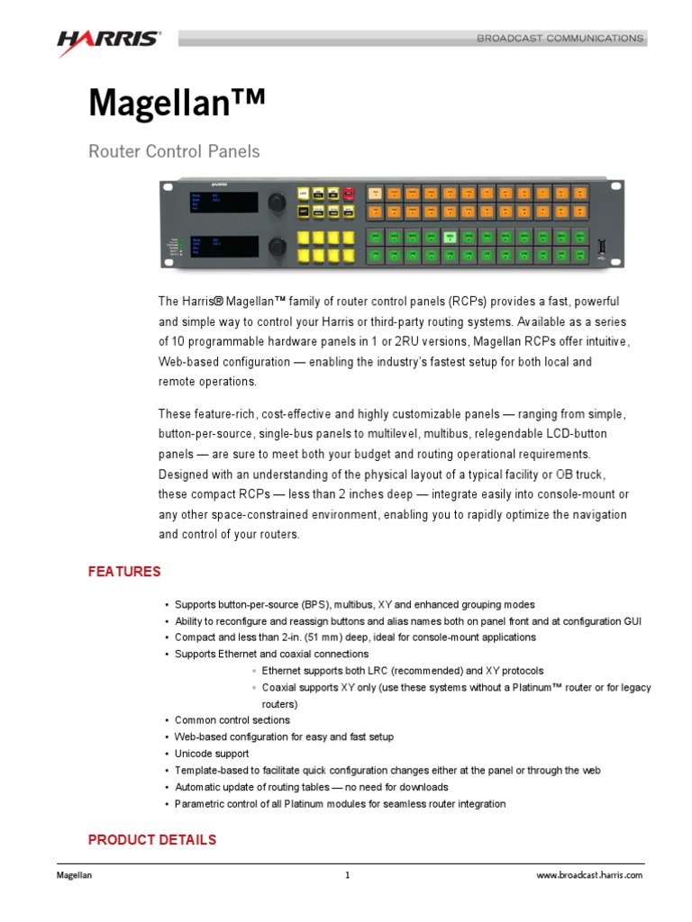 Magellan™: Router Control Panels | Download Free PDF | Ethernet ...