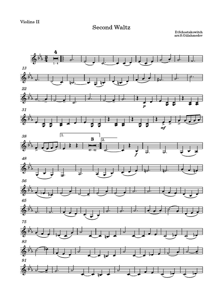 Shostakovich 2.violin | PDF