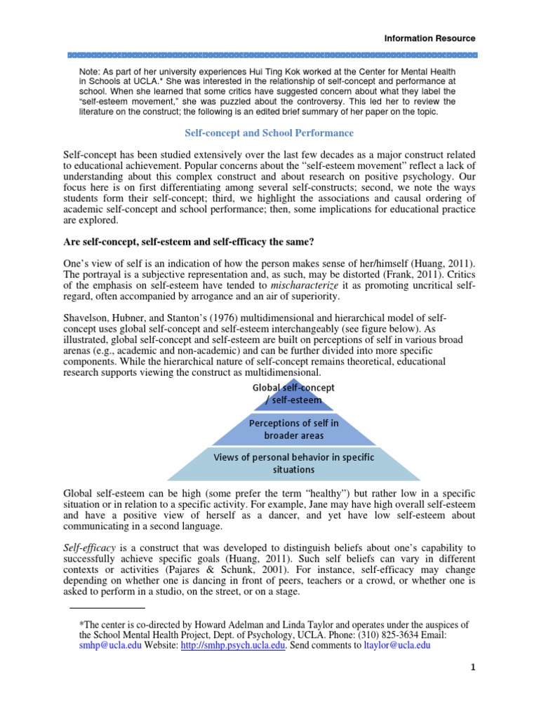 Understanding the Complex Relationship Between Self-Concept, Academic ...