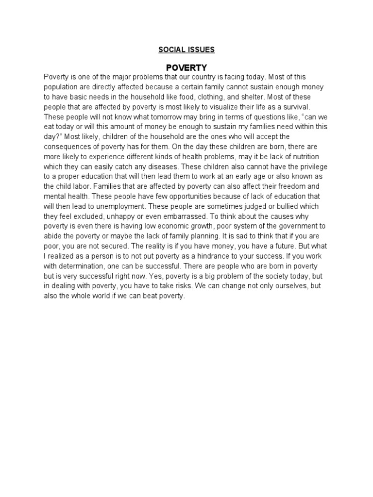 Social Issues | PDF | Climate Change | Poverty