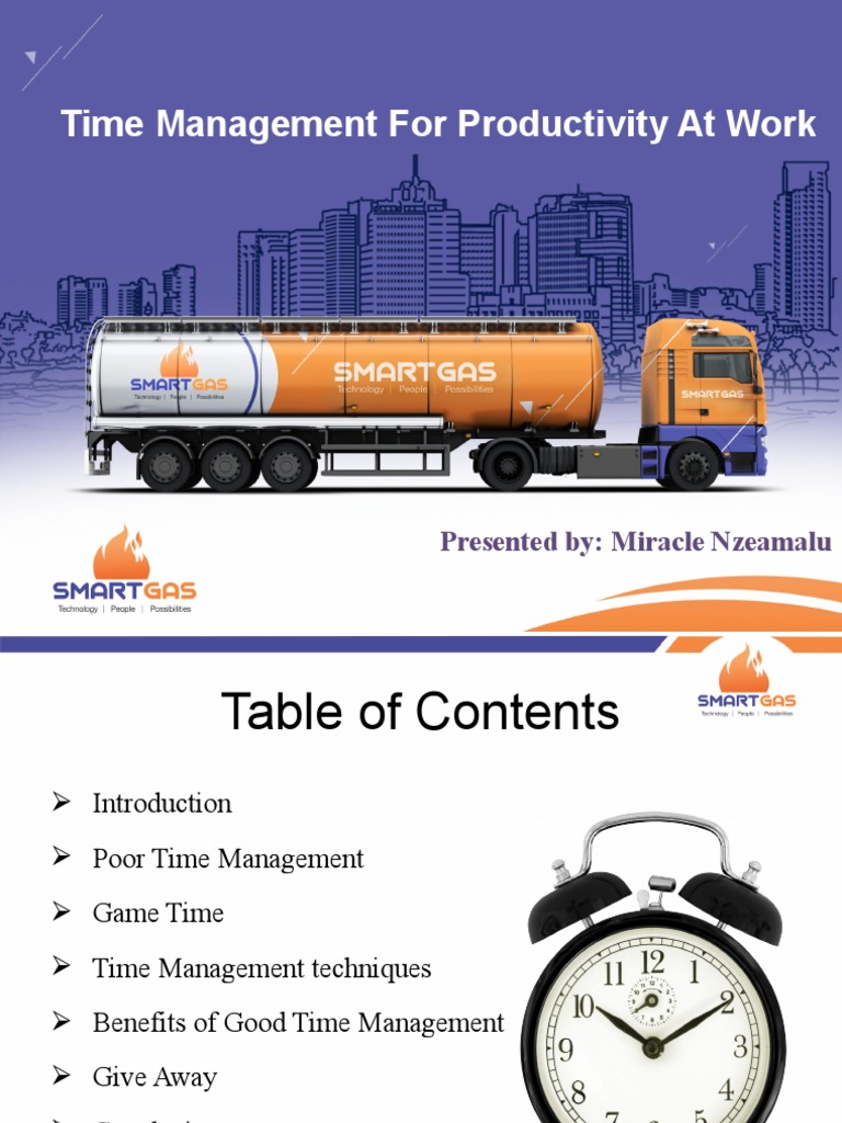 Time Management For Productivity at Work: Presented By: Miracle ...