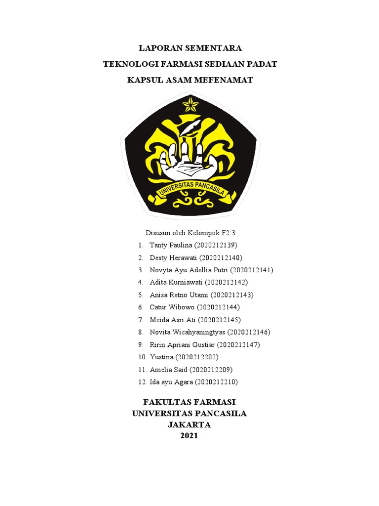 F2.3 - LAPSEM Kapsul Asam Mefenamat | PDF