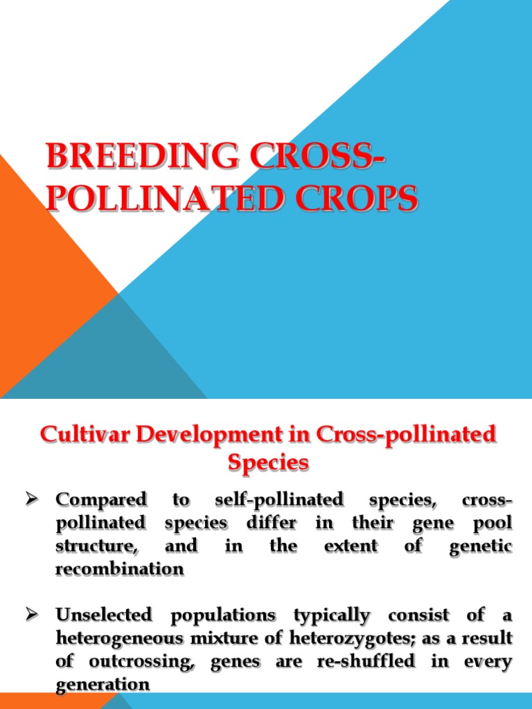 Chapter 9 Breeding Cross-Pollinated and Clonally Propagated Crops ...