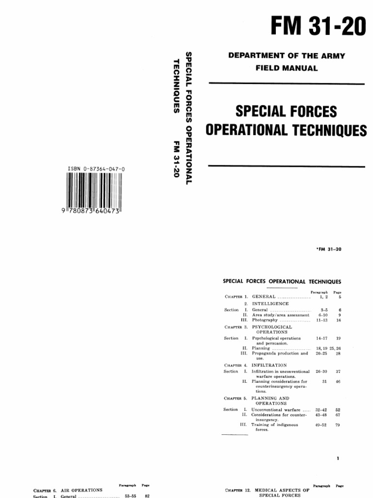 Special Forces. Operational Techniques | PDF