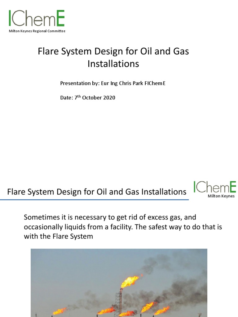 Flare System Design For Oil and Gas Installations Chris Park | PDF ...