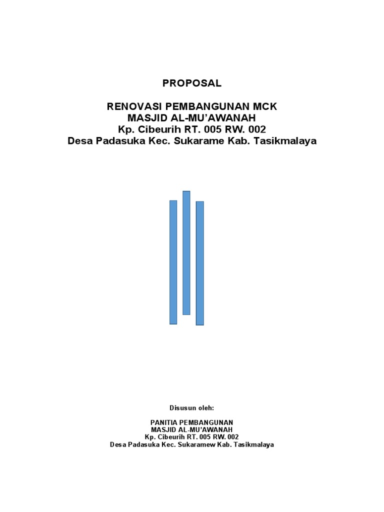 Proposal MCK Al-Mu'awanah | PDF | Griya & Taman