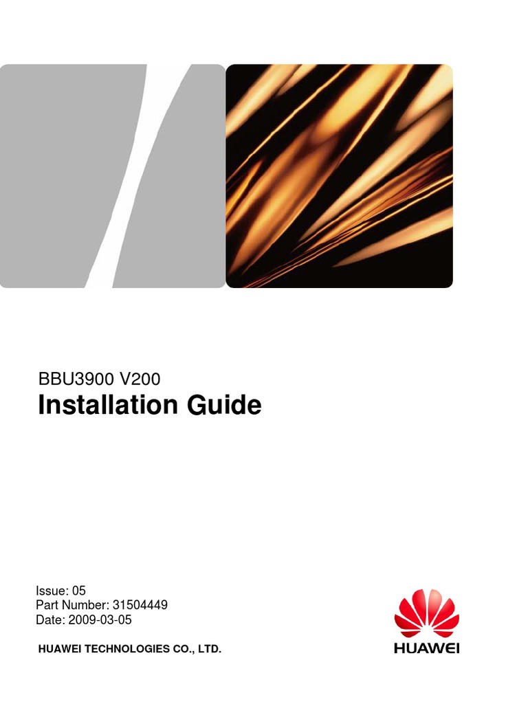 Bbu 3900 Instation Guide | PDF | High Voltage | Electrical Connector