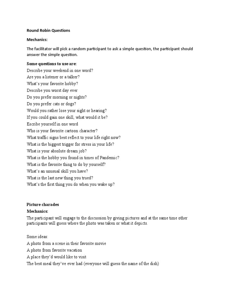 Round Robin Questions Mechanics | PDF