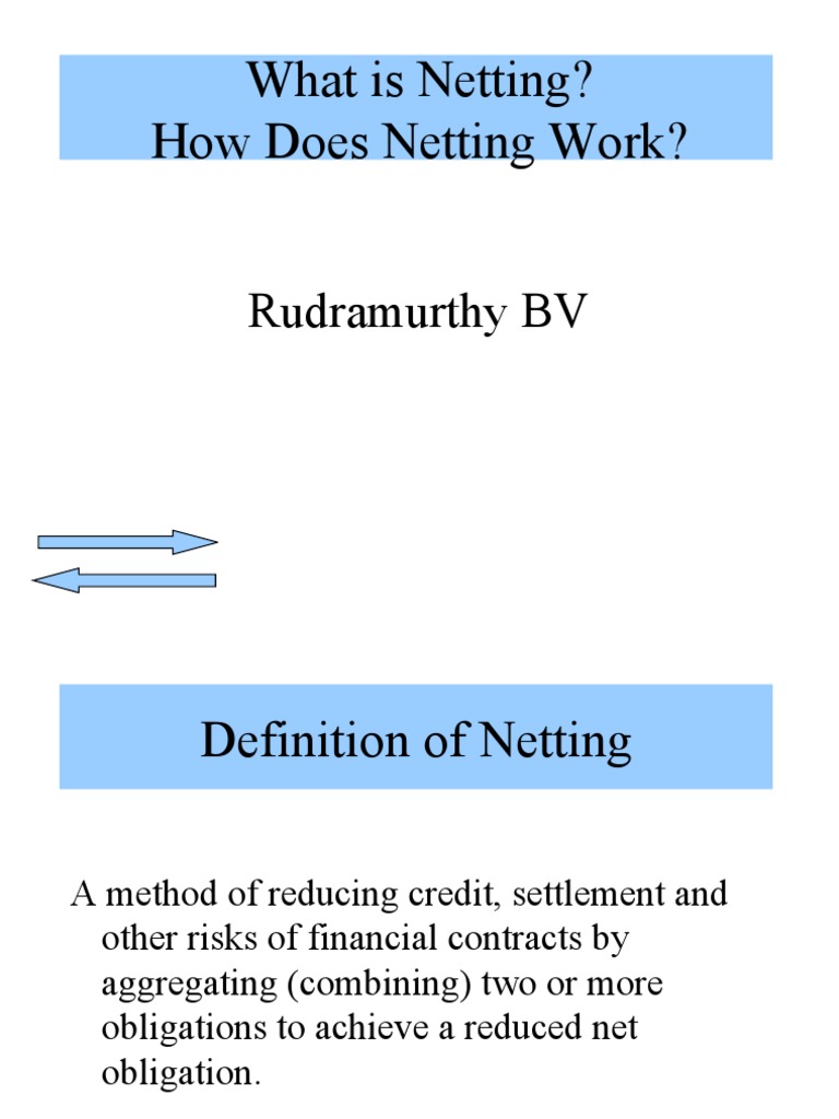 What Is Netting? How Does Netting Work?: Rudramurthy BV | PDF | Set Off ...