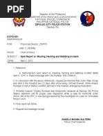 Spot Report, Progress Report and Final Report | PDF | Police | Prosecutor