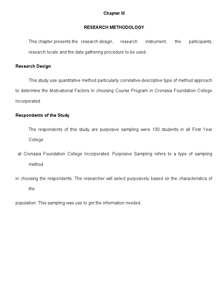 Chapter Iii | PDF | Survey Methodology | Scientific Method