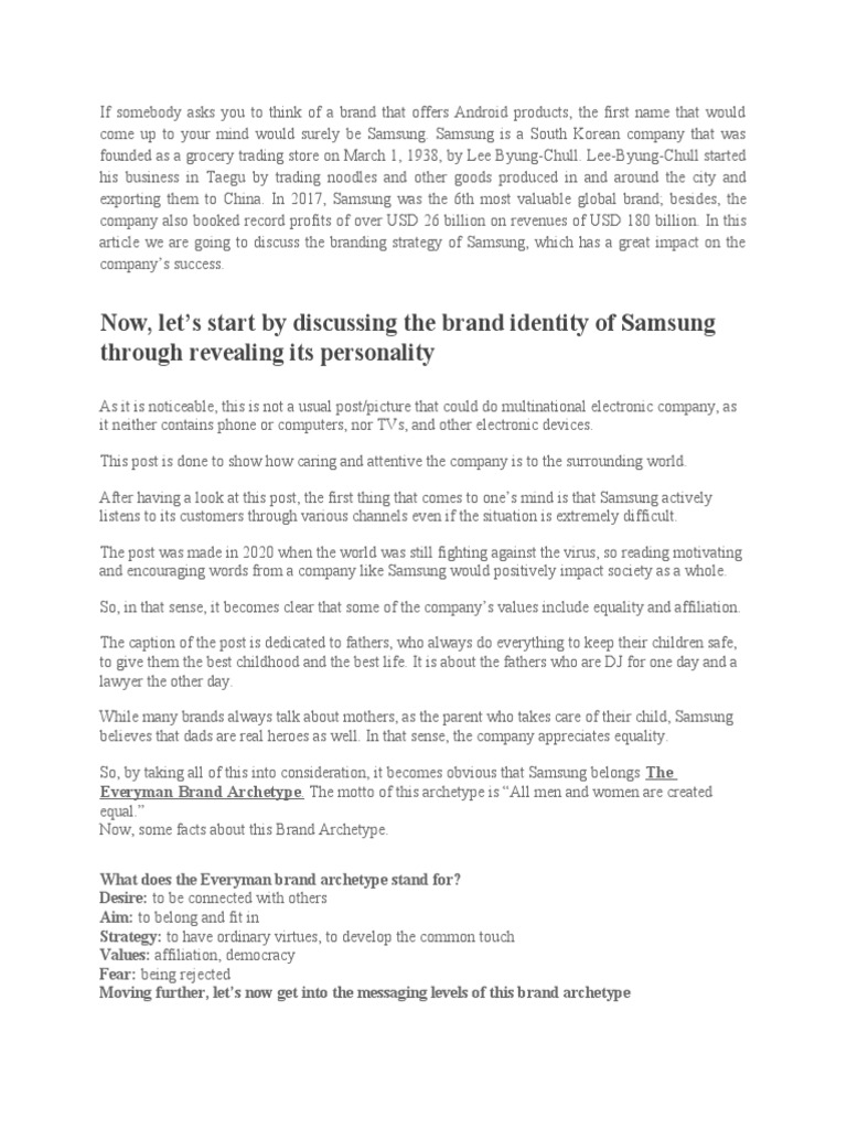 Now, Let's Start by Discussing The Brand Identity of Samsung Through ...