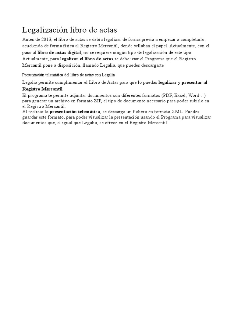 Libro de Actas | PDF