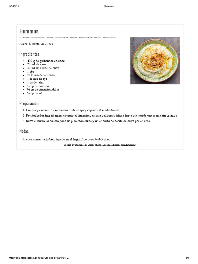 Hummus | PDF