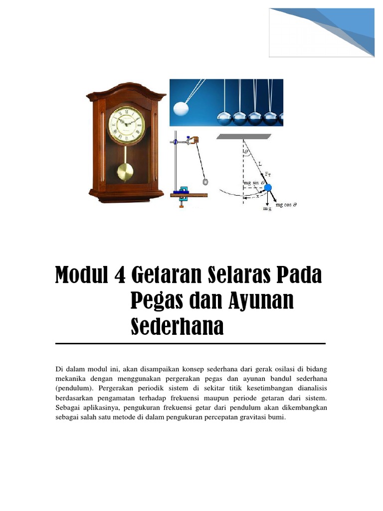 Modul 4. Getaran Selaras Pada Pegas Dan Ayunan | PDF