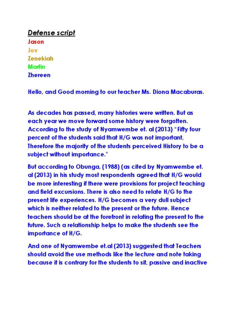 Defense Script: Jason | Download Free PDF | Quantitative Research | Data