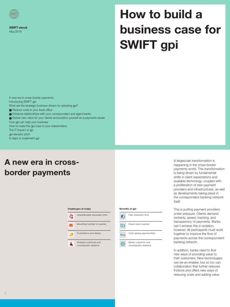 Swift Gpi Business Case Ebook | PDF | Banks | Economies