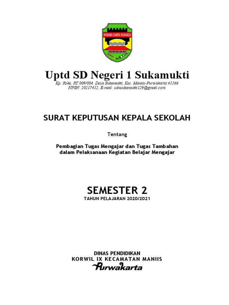 SKBM SDN 1 Sukamukti 2021 | PDF