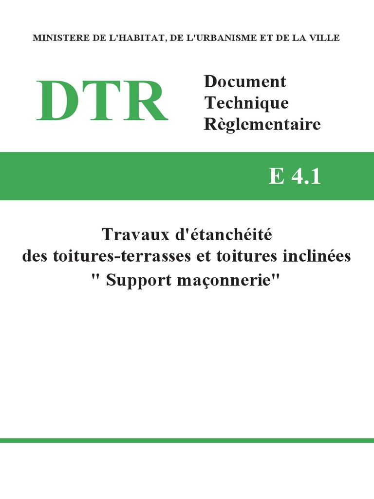DTR E 4-1 (Français) - 3° Édition | PDF