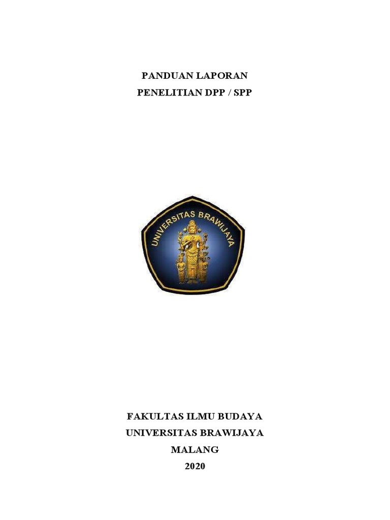 2020 Panduan Laporan Penelitian DPP SPP 1 | PDF