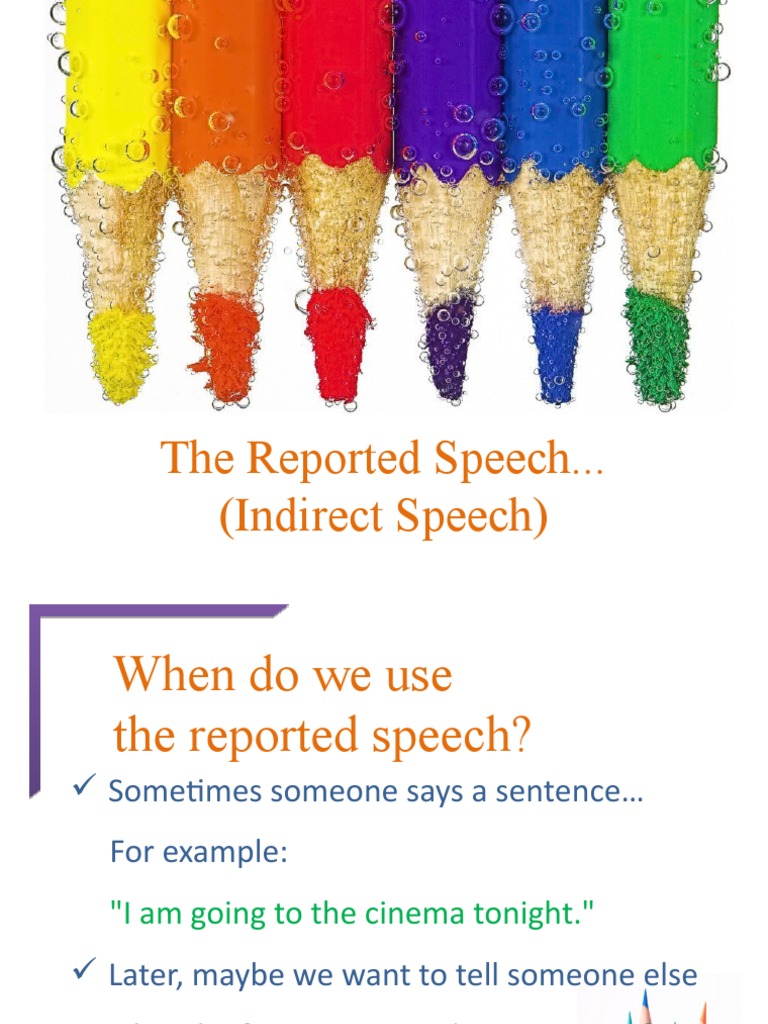 Reported-Speech Grammar Guide | PDF | Cognitive Science | Language ...