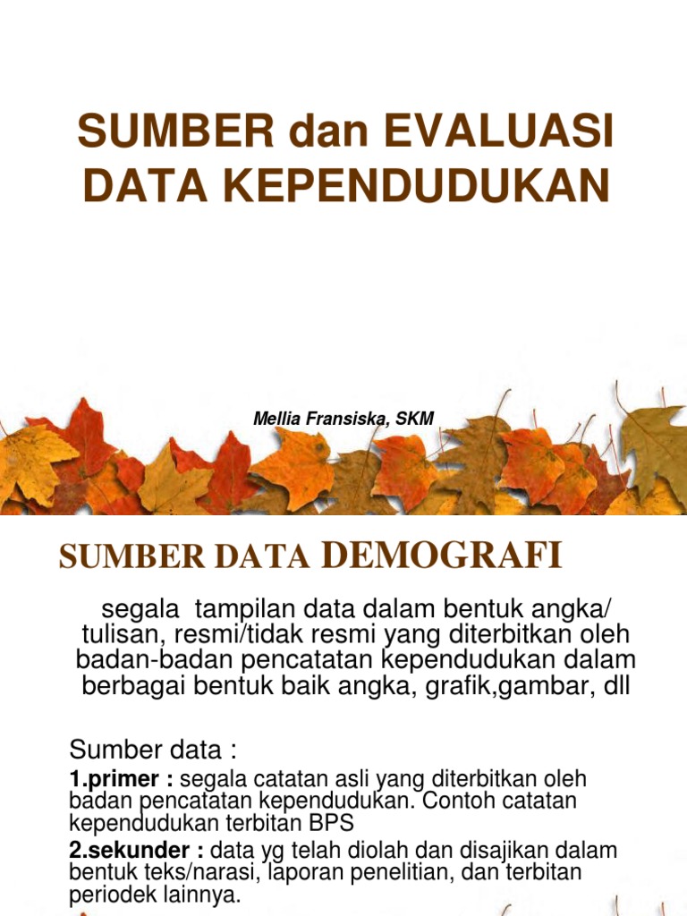 PTM 4 Dan 5 Sumber & Evaluasi Data Kependudukan | PDF