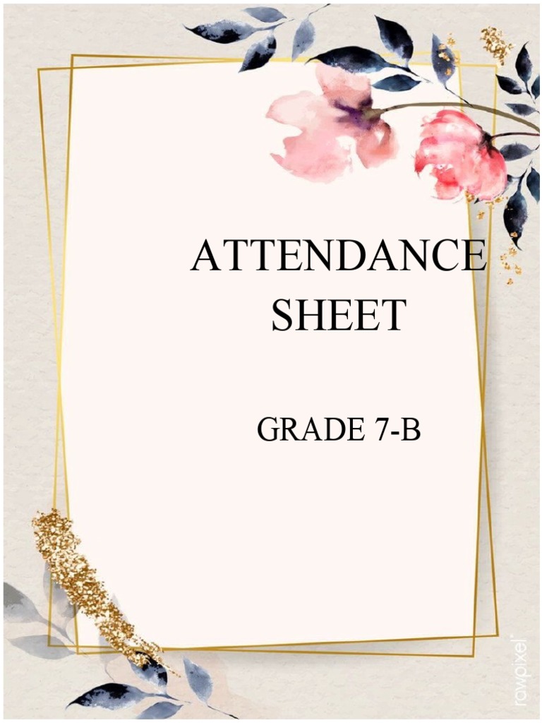 Attendance Cover | PDF