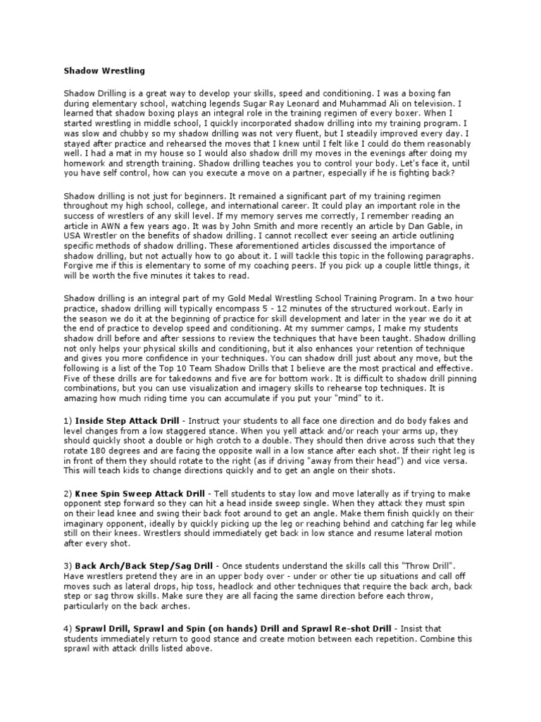Shadow Wrestling | PDF | Individual Sports