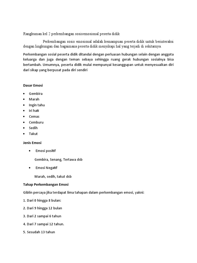 Rangkuman | PDF | Karier & Perkembangan | Kesehatan Holistik