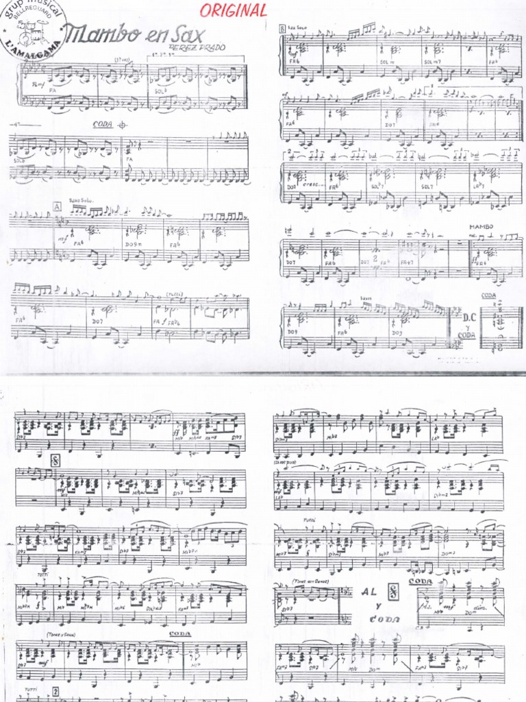 Mambo en Sax - Perez Prado | PDF