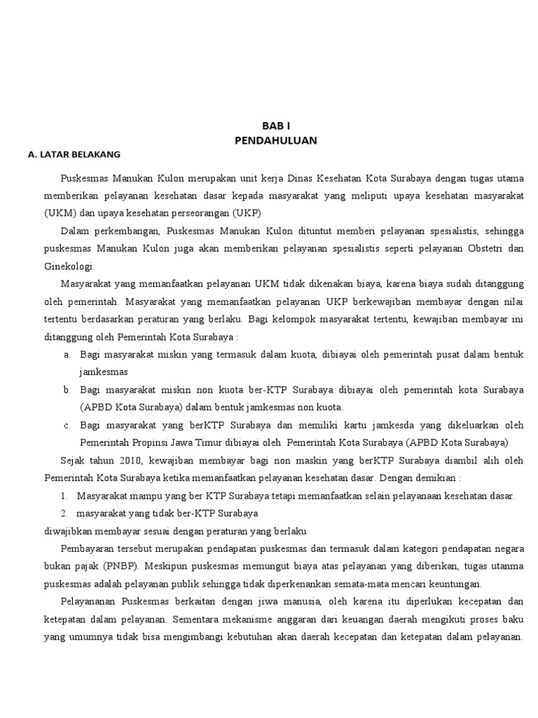 Tata Kelola Manukan Kulon | PDF | Kesehatan Holistik