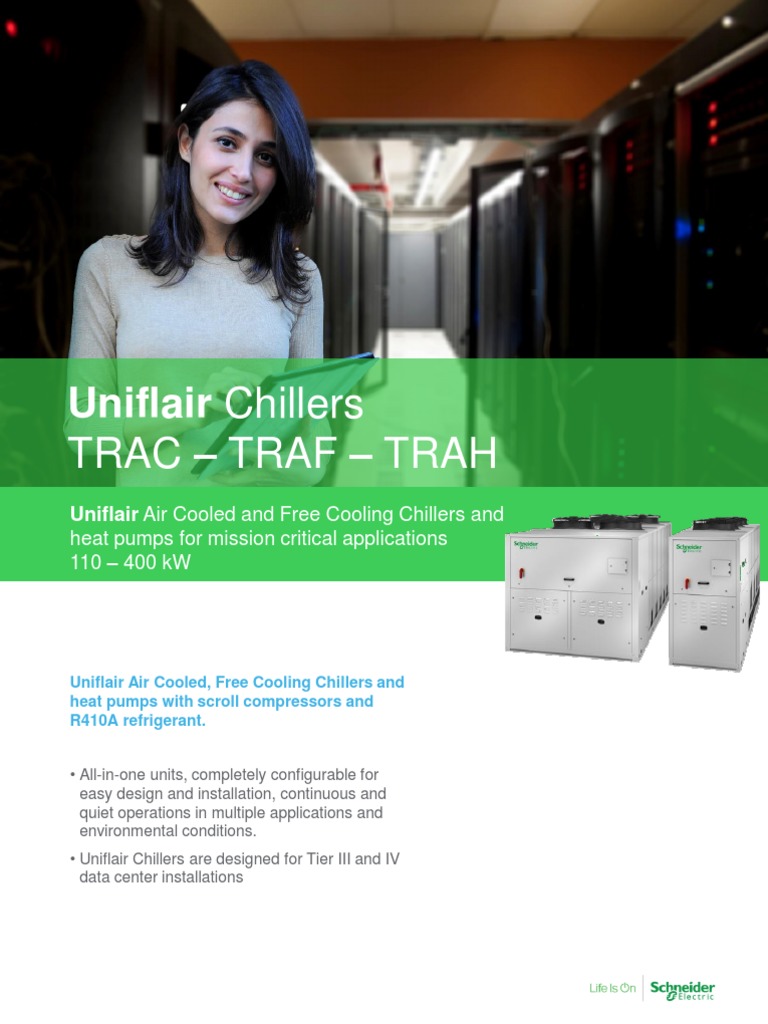Brochure Uniflair Chiller TRA | PDF | Heat Exchanger | Machines