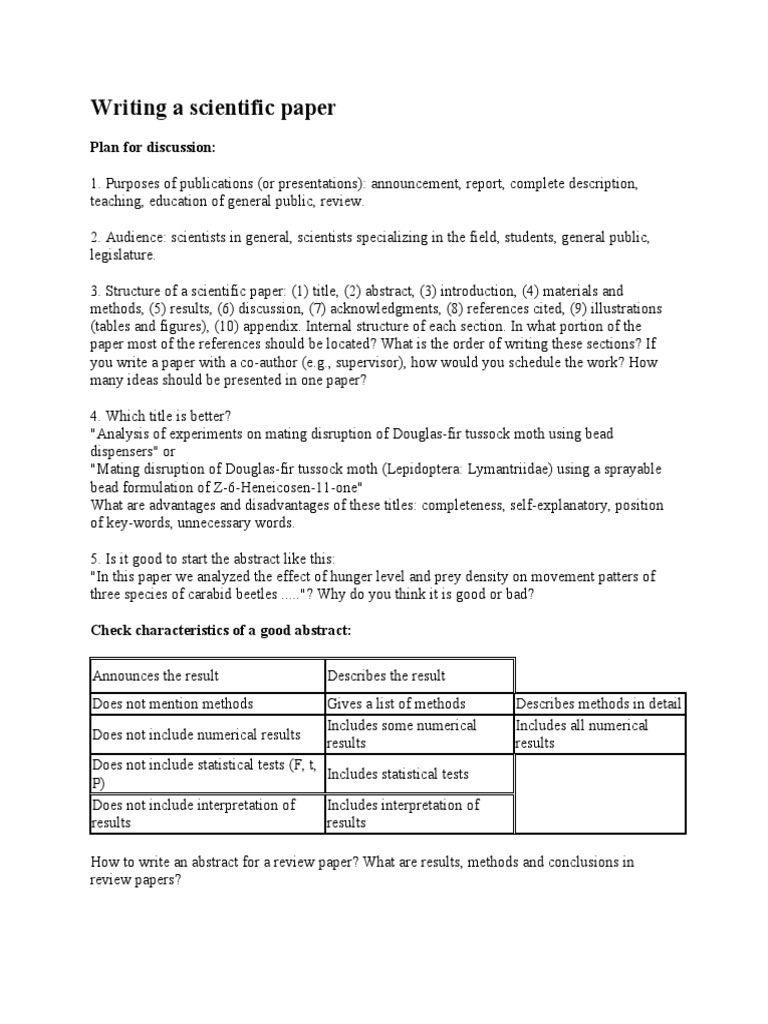 Writing A Scientific Paper | PDF | Statistics | Data