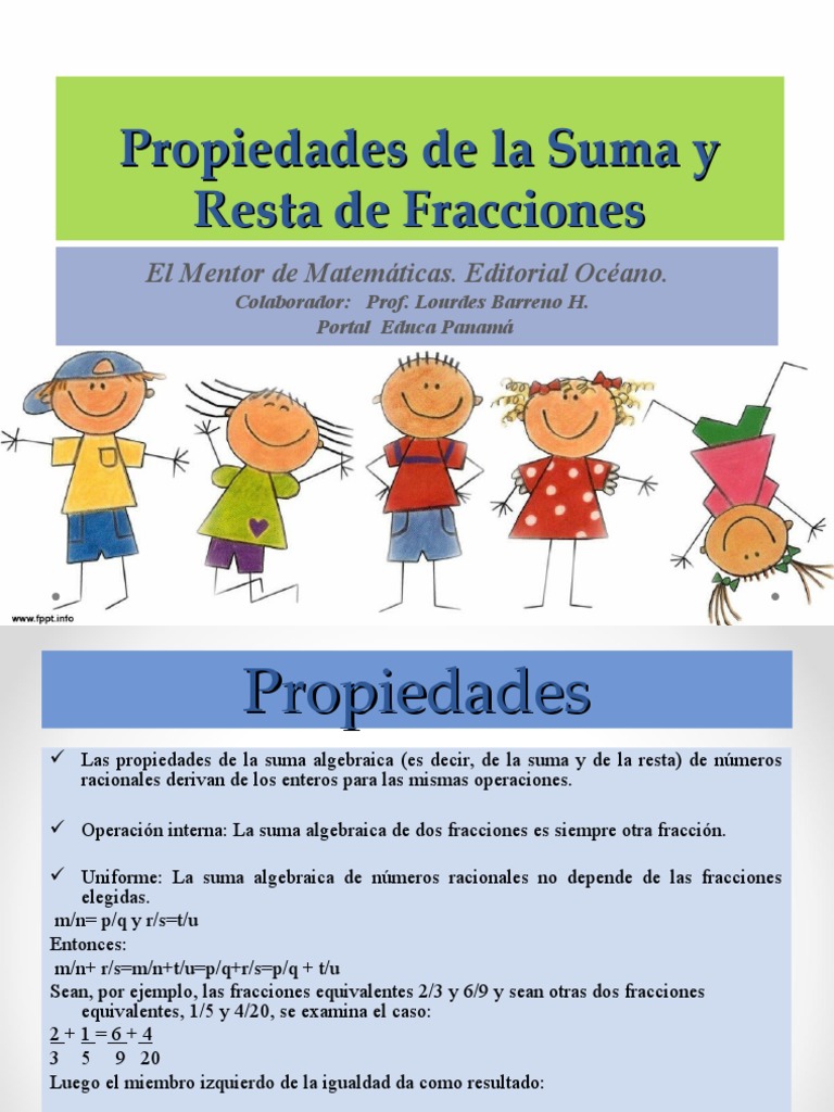 Propiedades de La Suma y Resta | PDF | Número racional | Matemática ...