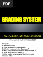 GRADING SYSTEM FOR JUNIOR AND SENIOR HIGH SCHOOL For StudHB | PDF