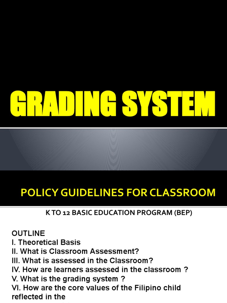 Grading System | PDF | Communication | Cognition