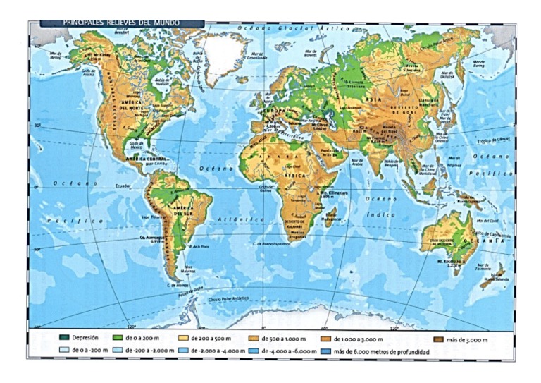 Principales Relieves Del Mundo | PDF