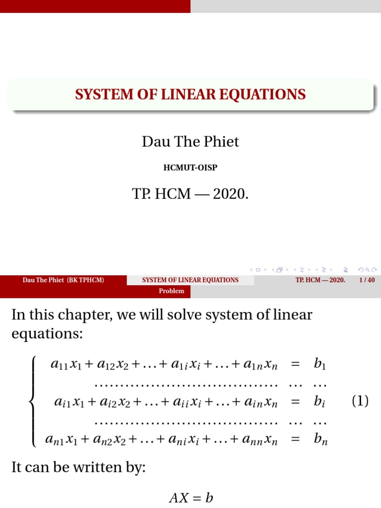 Chap3 SYSTEM LINEAR EQUATION | PDF | Matrix (Mathematics) | Vector Space