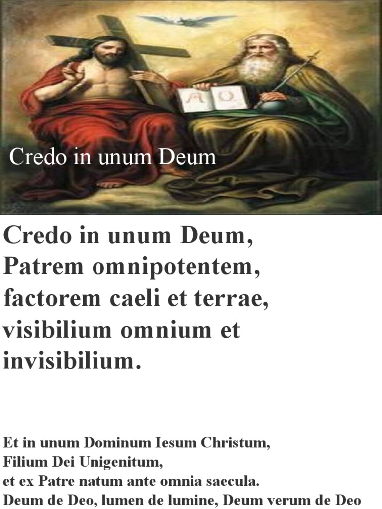 Credo in Unum Deum | PDF
