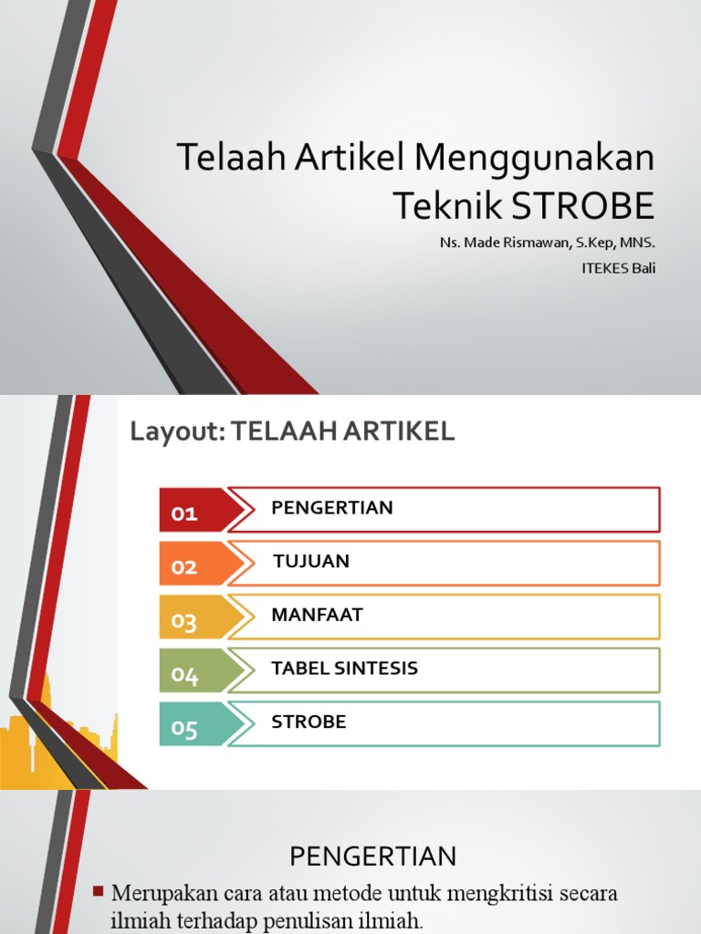 Telaah Artikel Menggunakan Teknik STROBE | PDF | Sains & Matematika